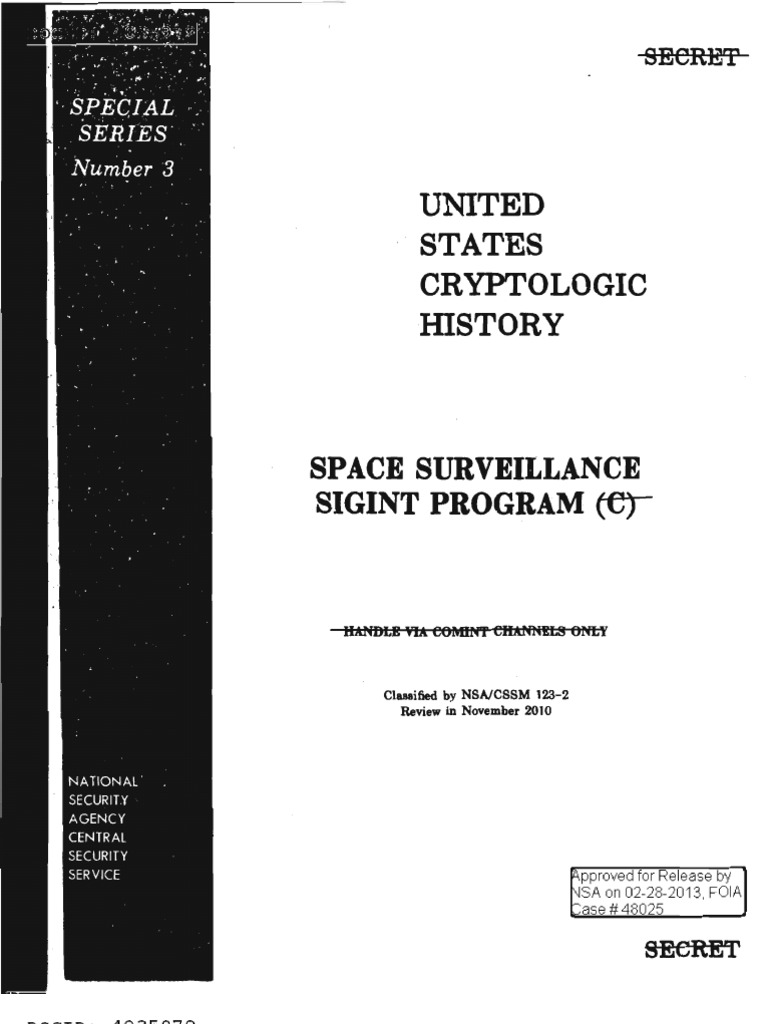 Space Surveillance SIGINT Program | PDF | Signals Intelligence ...