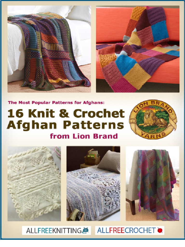 The Most Popular Patterns For Afghans 16 Knit Crochet Afghan Patterns ...