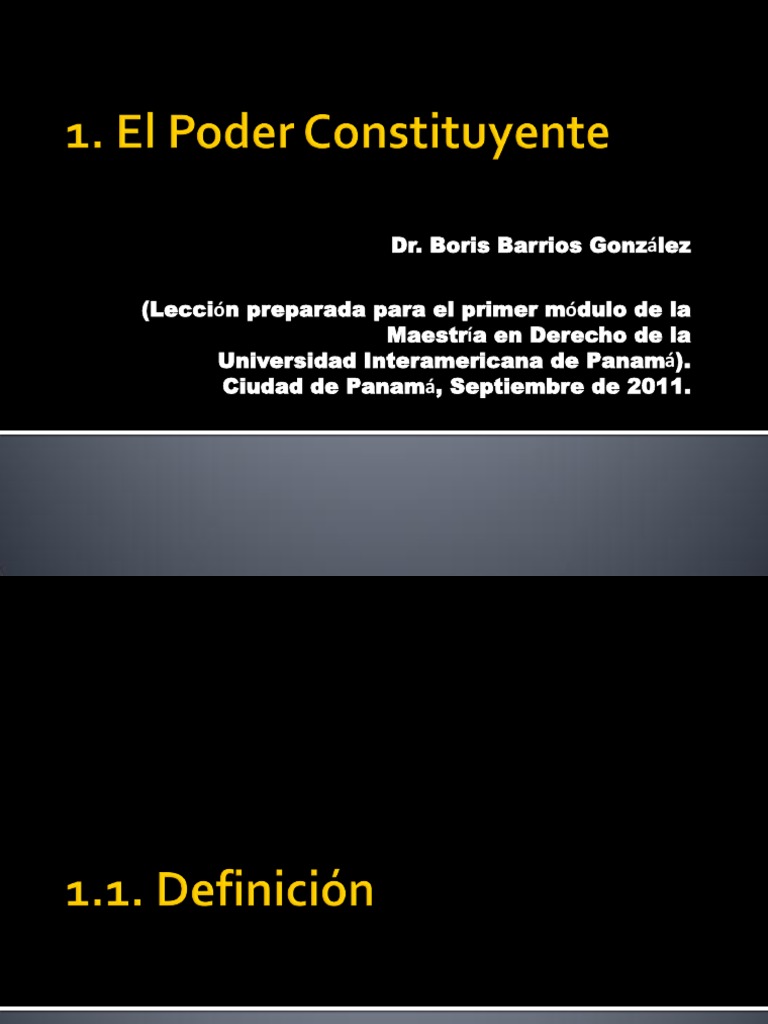 El Poder Constituyente Power Point | Descargar gratis PDF | Constitución | Nación