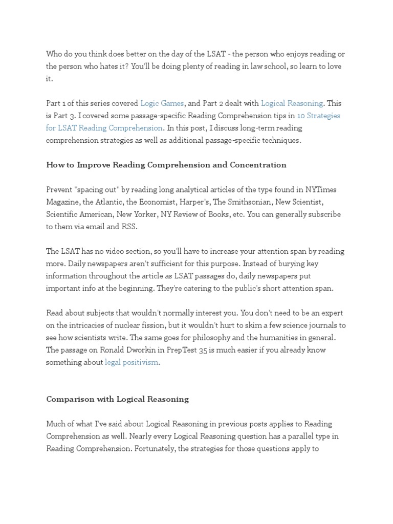 Logic Games Logical Reasoning 10 Strategies For LSAT Reading ...