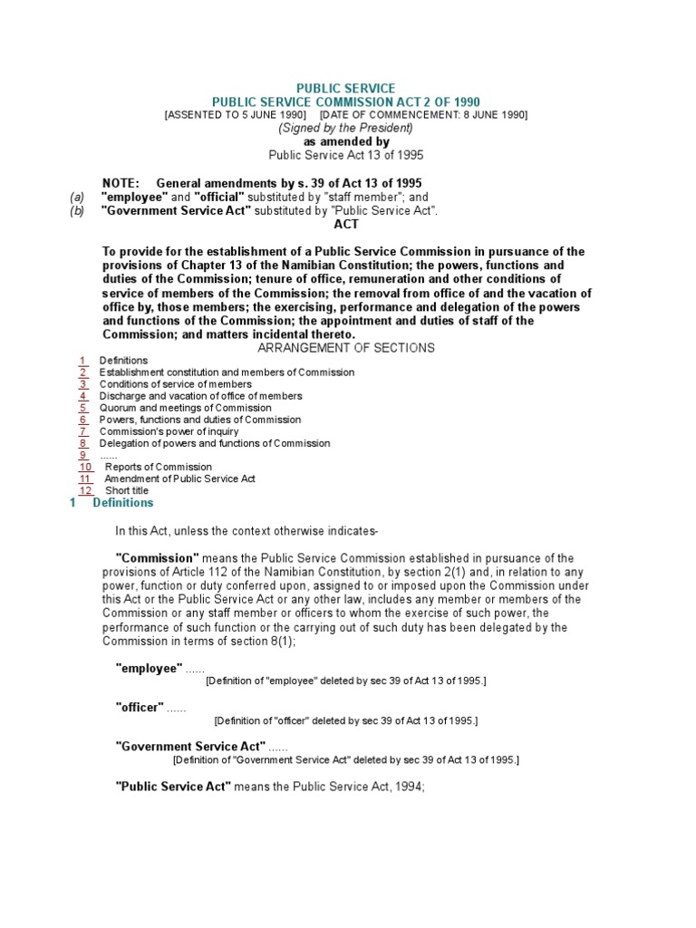 Public Service Commission Act Overview | PDF | Committee ...