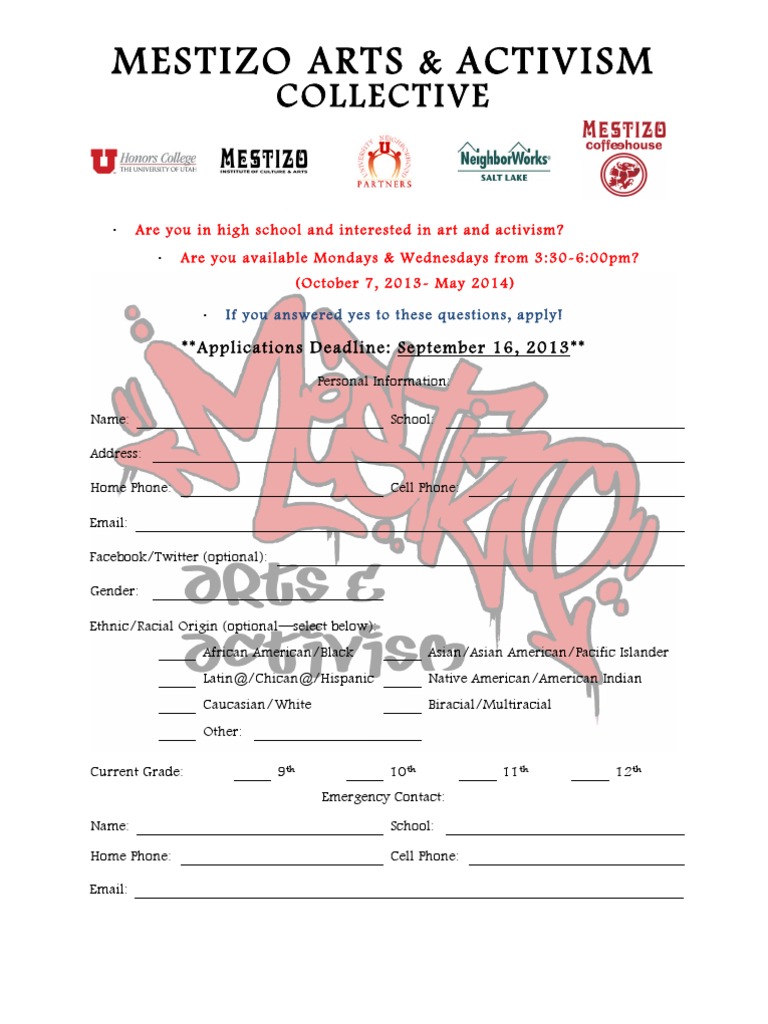 MAA Application 2013-2014 | PDF | Ethnicity | Email