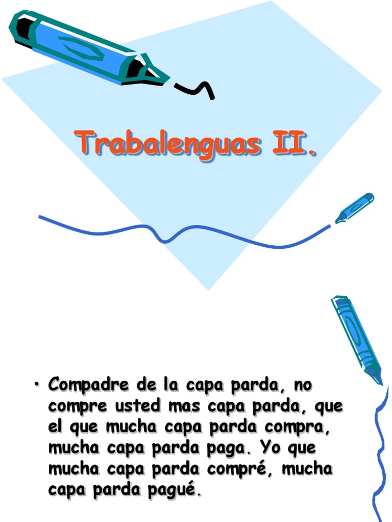Trabalenguas II | PDF