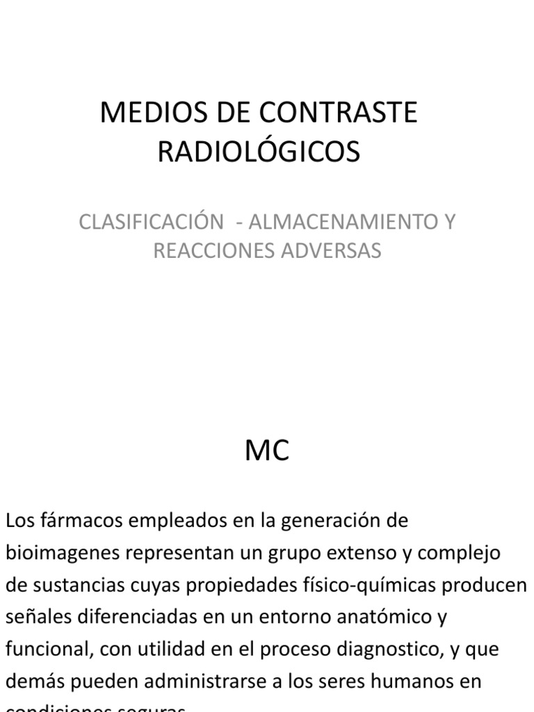 Medios de Contraste | PDF | Salud y bienestar