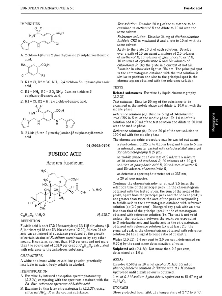 Fusidic Acid | PDF | Elution | Chromatography