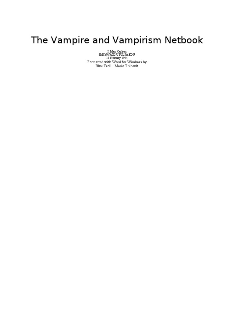 Libro de Vampiros y Vampirismo | PDF | Vampires | Virus