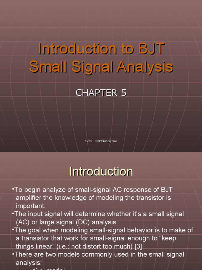 BJT Small Signal Analysis Overview | PDF | Bipolar Junction Transistor ...