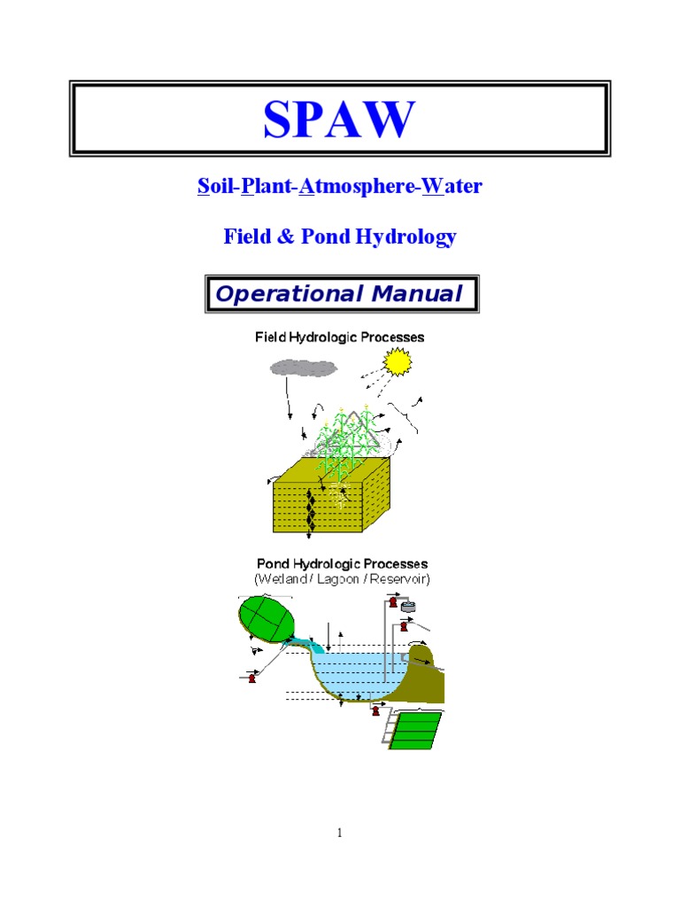 SPAW Operational Manual-6.02.52 | PDF | Soil | Evapotranspiration