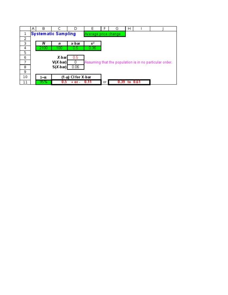 Systematic Sampling Analysis | PDF