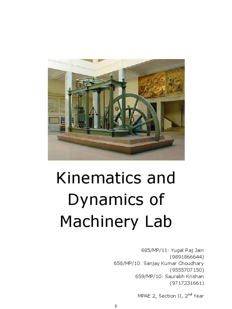 Kinematics and dynamics of machinery_experiments.pdf | Belt (Mechanical ...