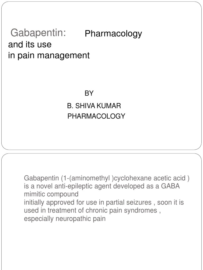 Gabapentin | PDF | Antidepressant | Peripheral Neuropathy