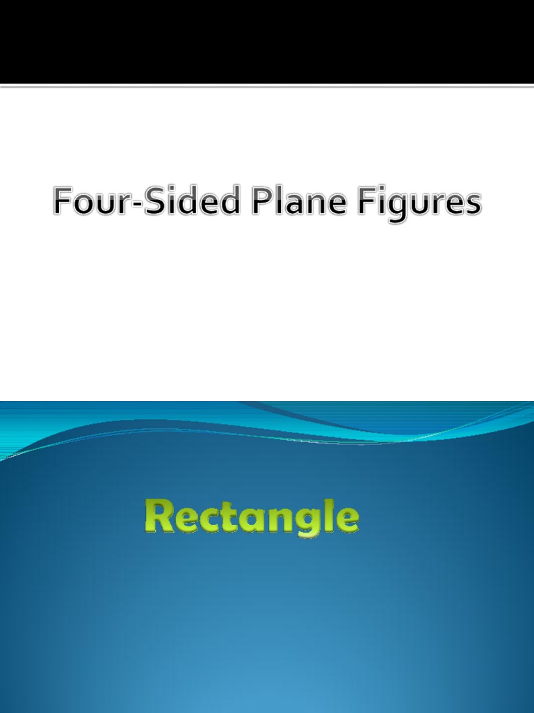 Four-Side Plane Figures | PDF | Rectangle | Area