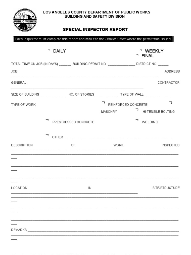 Los Angeles Special Inspector Report | PDF | Computers