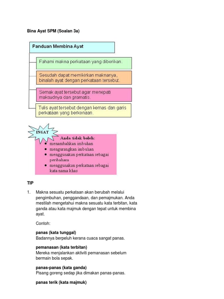 Bina Ayat SPM - Nota | PDF