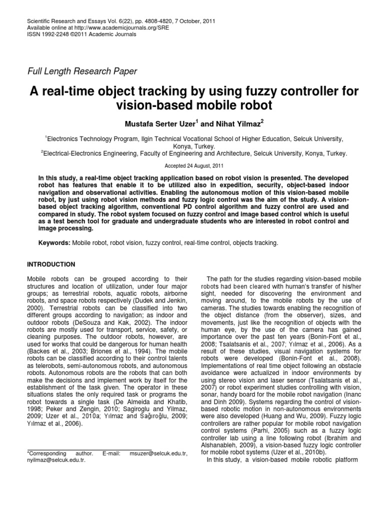 Robot Vision Fuzzy | PDF