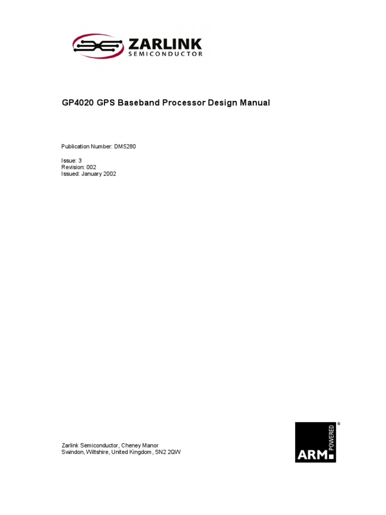 GP4020 GPS Baseband Processor Design Manual | PDF | Arm Architecture ...