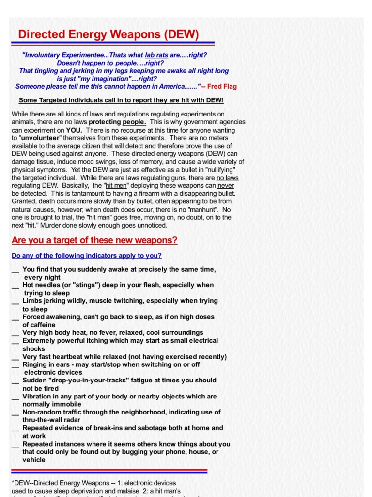 Directed Energy Weapons (DEW) - Are You A Target of These New Weapons ...