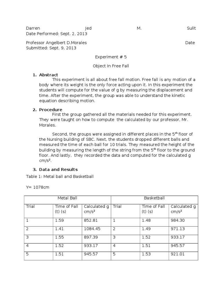 analysis-of-free-fall-motion-through-measurements-of-displacement-time