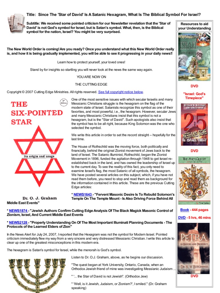 Strahlenfolter - Cuttingedge - Org - The 'Star of David' Is A Satanic ...