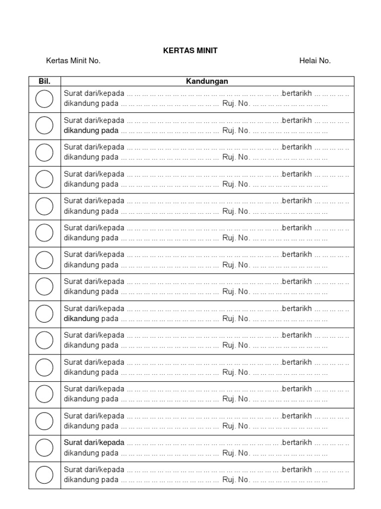 Kertas Minit | PDF