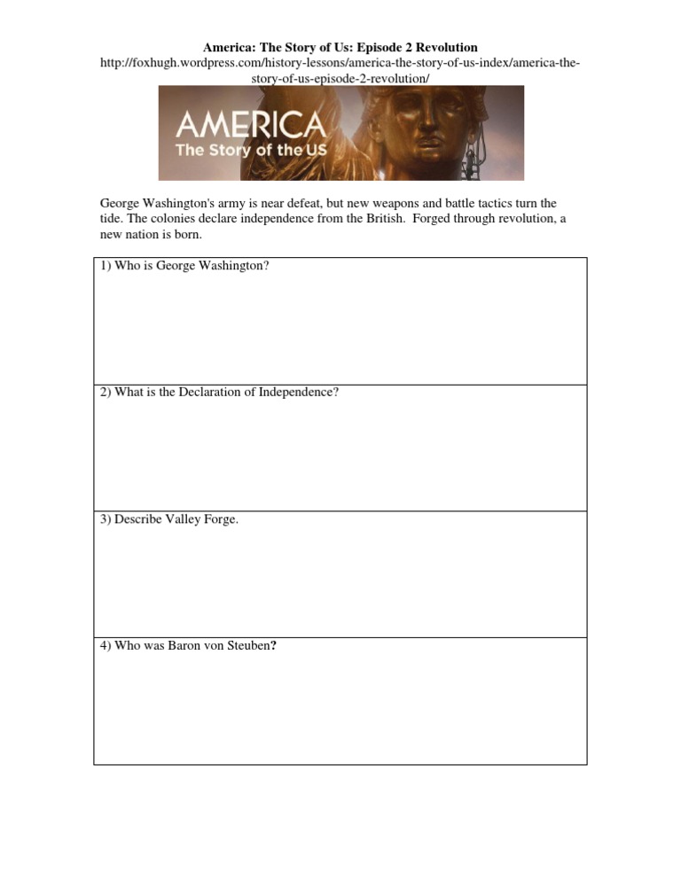 Revolution: America's Birth Episode | PDF | Valley Forge | George ...