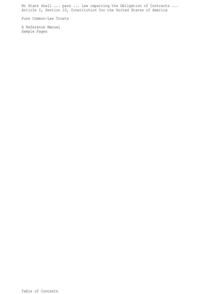 Information On Pure Common Law Trusts | PDF | Trust Law | United States ...