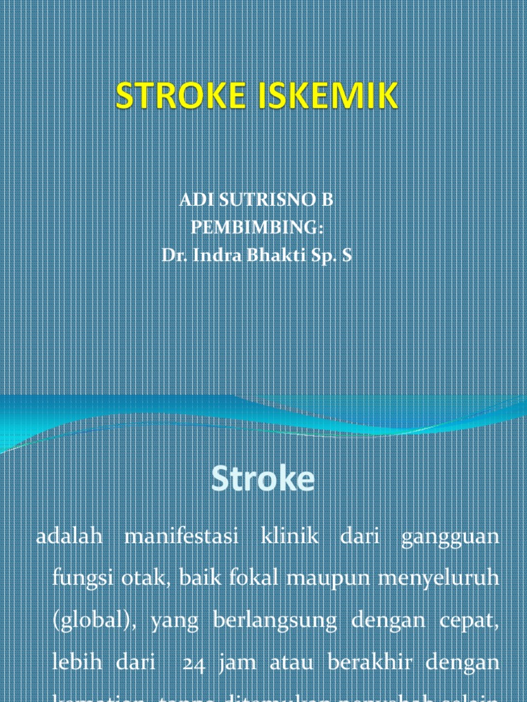 Stroke Iskemik | PDF