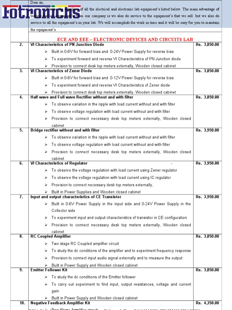 Ece and Eee - Electronic Devices and Circuits Lab | PDF | Amplifier ...