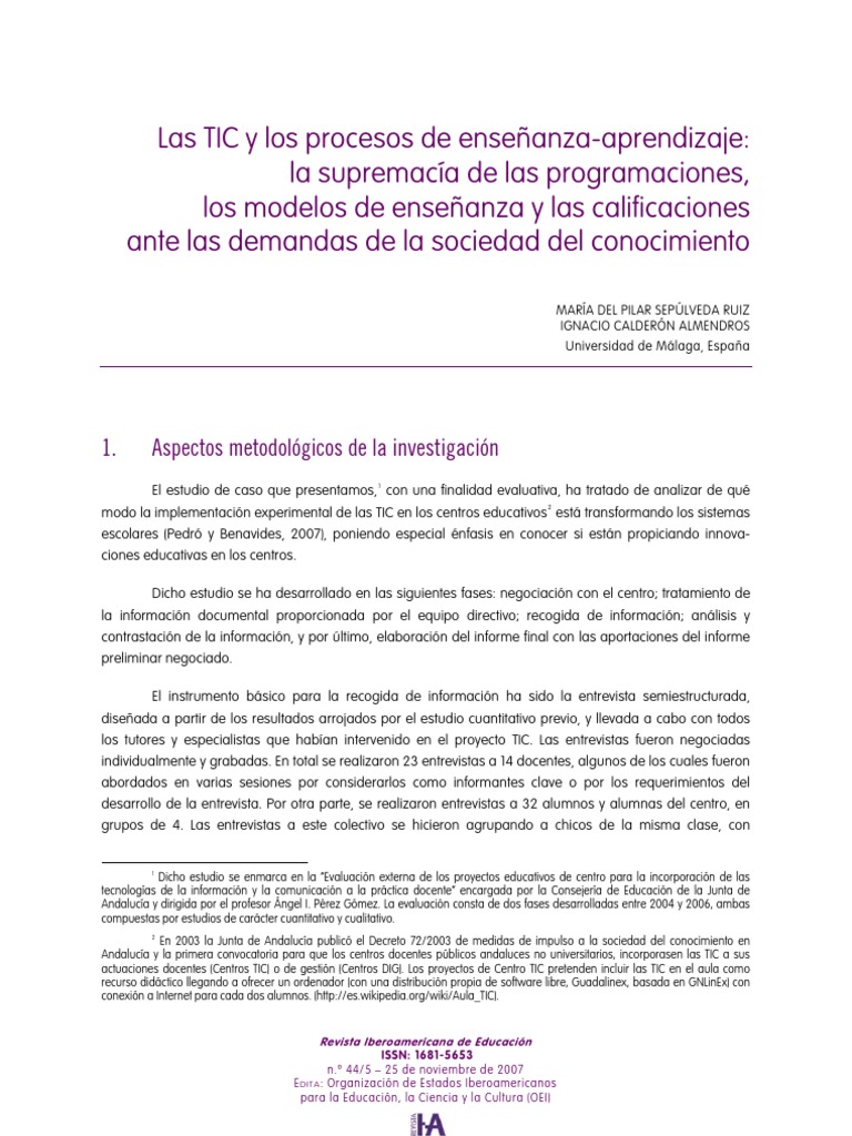 Las Tic Y Los Procesos De Enseñanza Aprendizaje Pdf Maestros