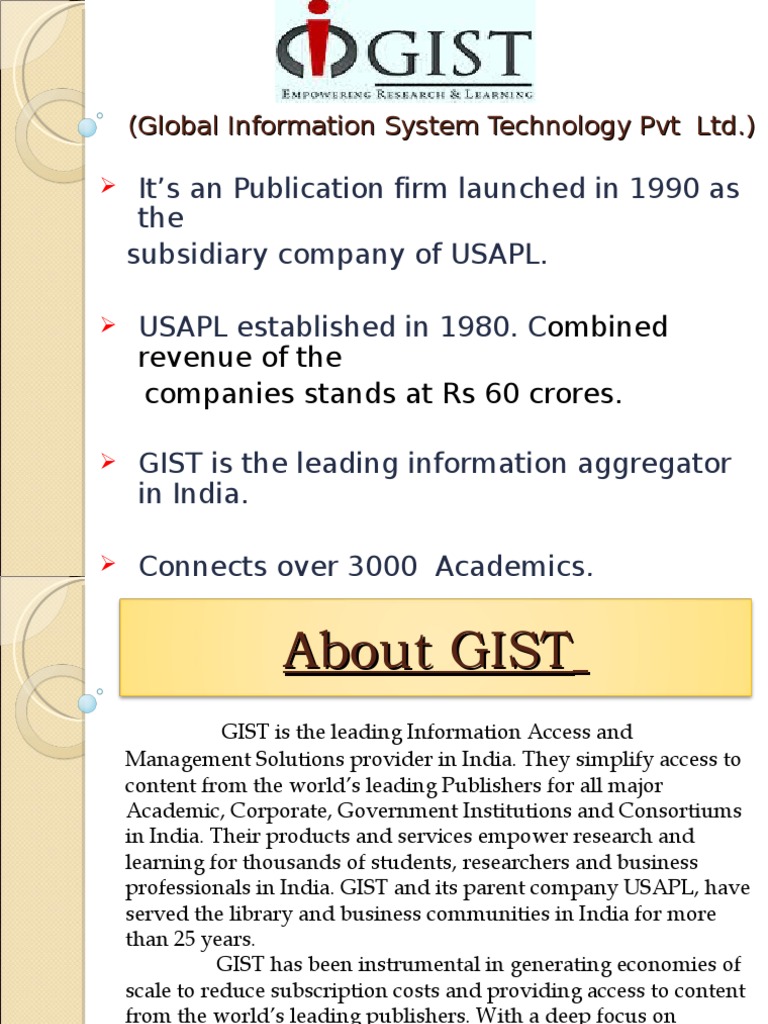 Gist | PDF | Innovation | Science And Technology