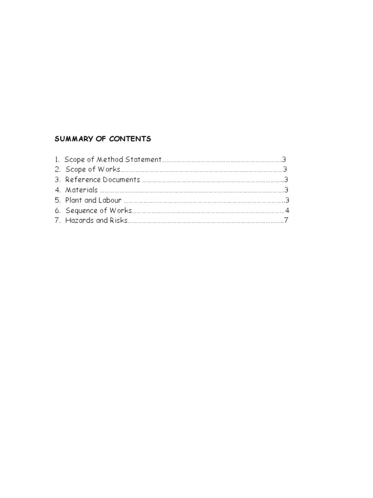 Swamp Embankment Widening - Method Statement | PDF | Road | Road Transport