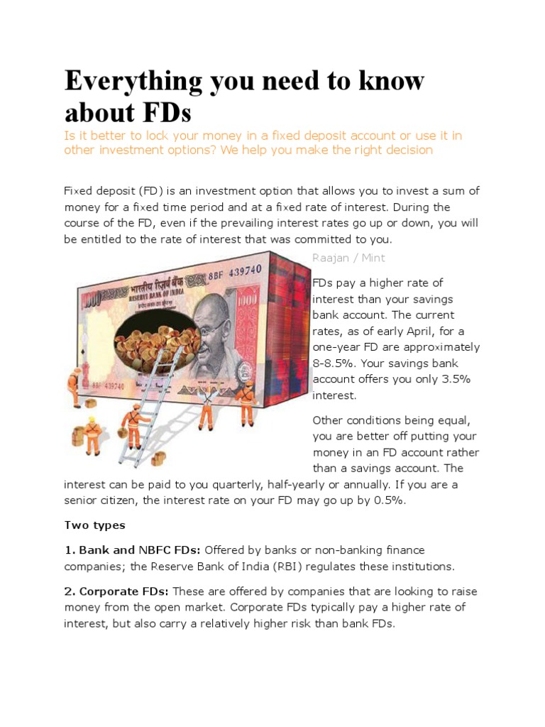 Everything You Need To Know About Fds | PDF | Interest | Banks