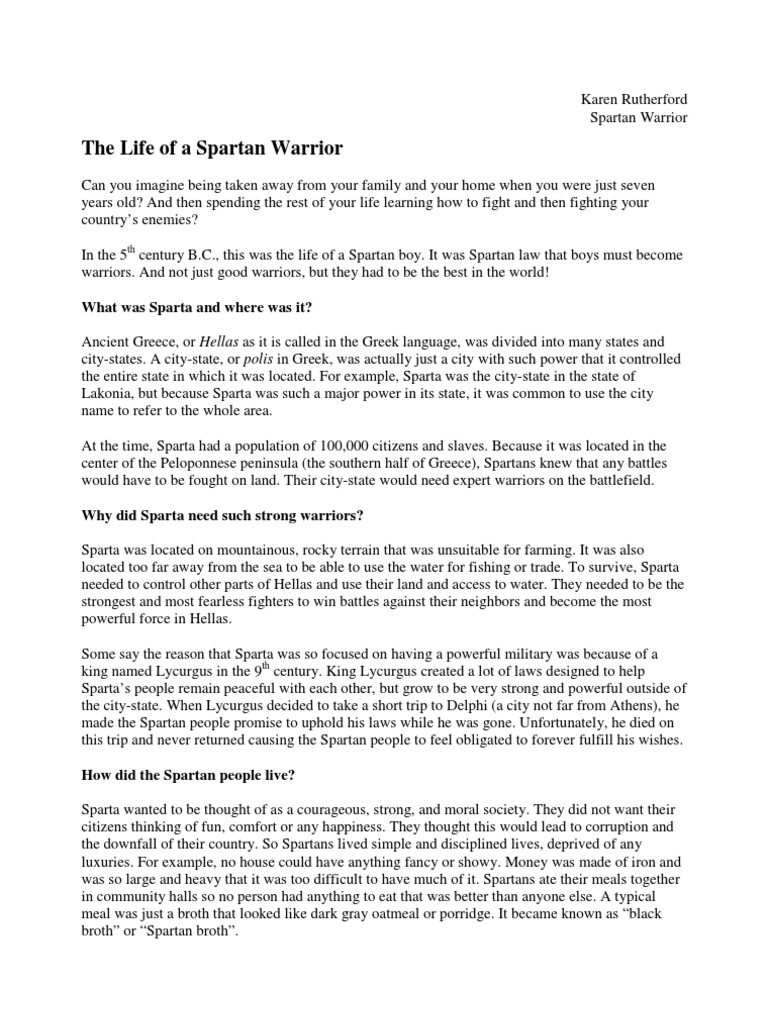 Spartan Life ... A View | PDF | Sparta | Ancient Greece
