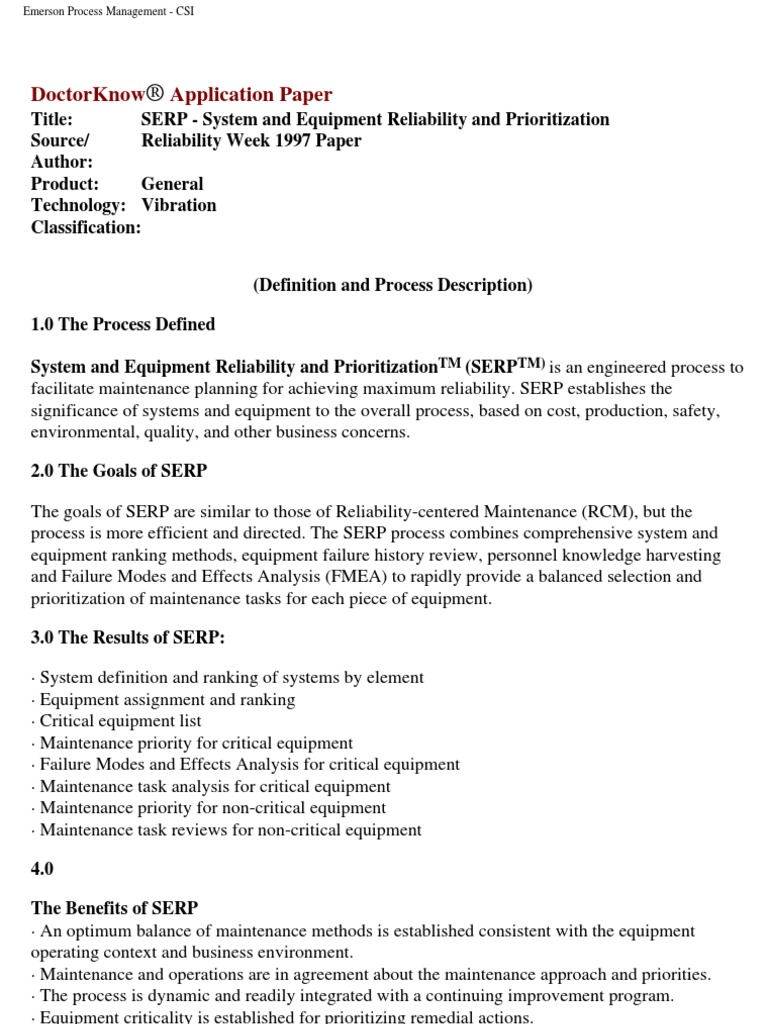 Definition and Process Description | PDF | Reliability Engineering ...