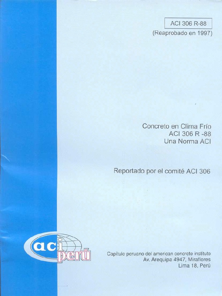 ACI 306 R-88.Clima Frio 1 | PDF