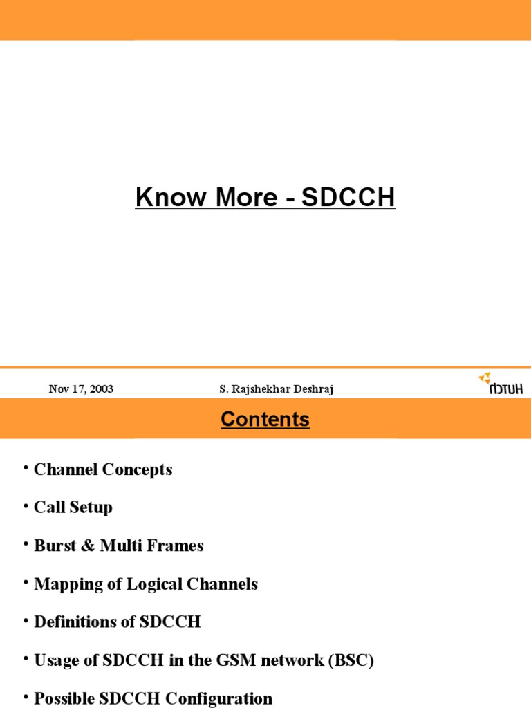 SDCCH | PDF | Telecommunications | Mobile Telecommunications