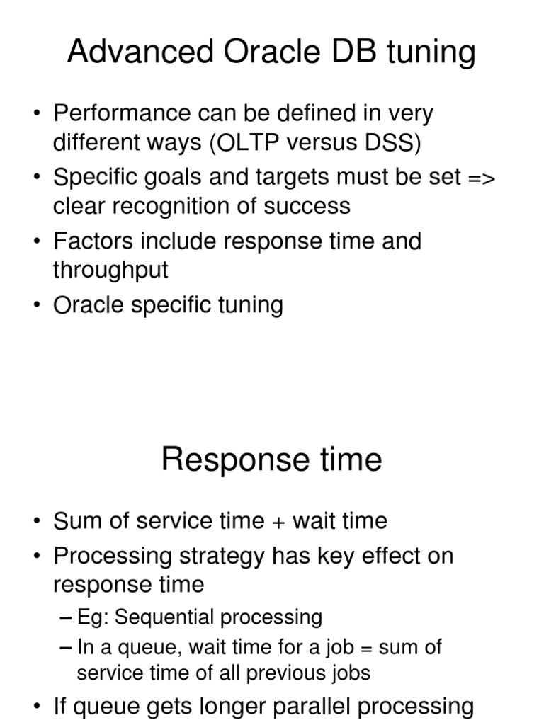 Oracle DB Tuning-2 | PDF | Oracle Database | Computer Architecture