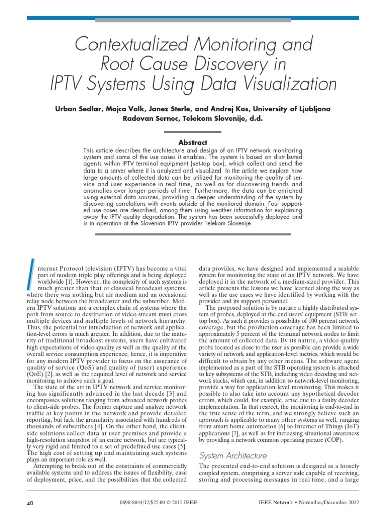 IPTV Systems | PDF | Iptv | Computer Network
