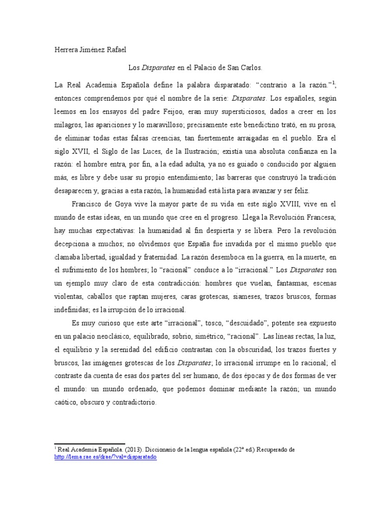 Los Disparates de Goya | PDF | Era de iluminacion | Francisco Goya