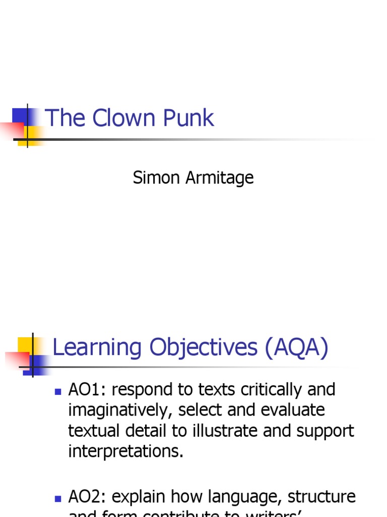 The Clown Punk: Simon Armitage | PDF | Poetic Form | Poetry