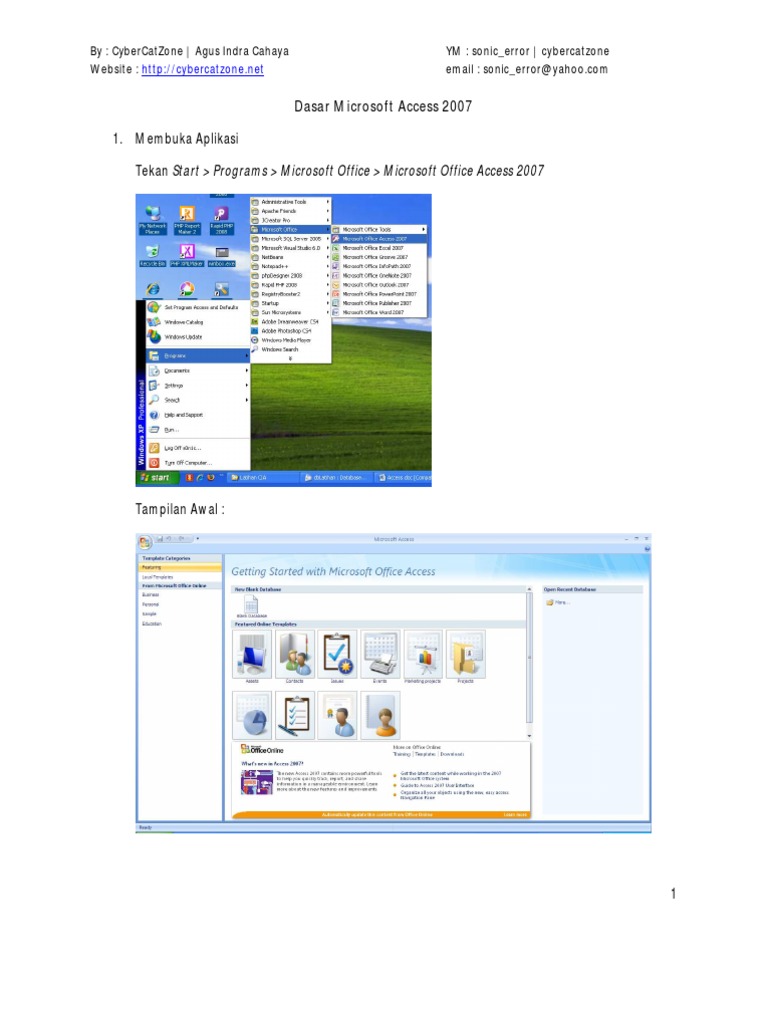 Tutorial Ms Access 2007 | PDF