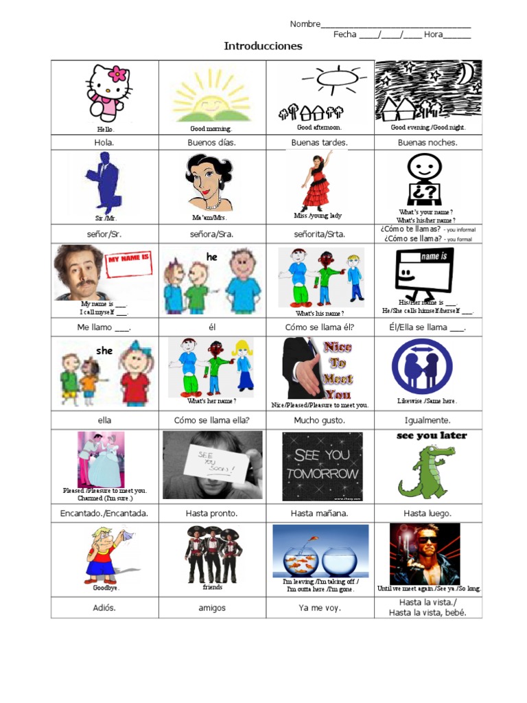 01 Introducciones Vocab Studyguide | PDF