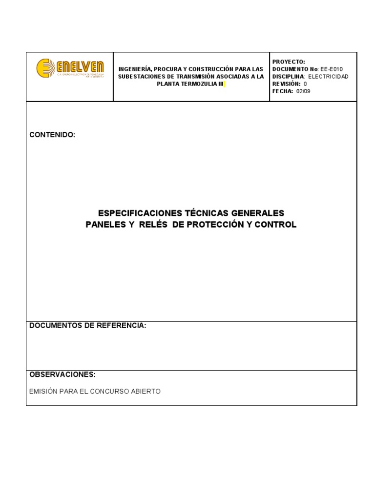 Ee-E010 - Paneles y Reles de Proteccion | PDF | Relé | Transformador