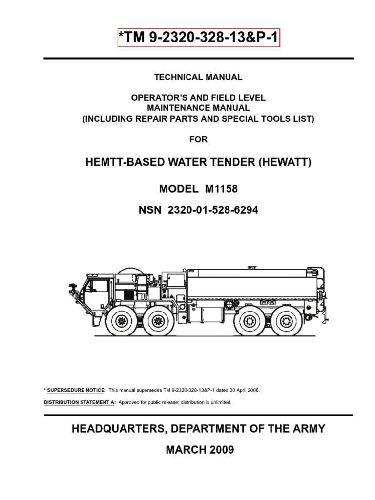 TM 9-2320-328-13P-1 Hewatt M1158 Part 1 | Download Free PDF | Hvac ...
