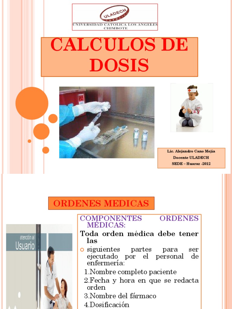 Farmacología - Calculo de dosis (Diapositivas) | Medicamentos con ...