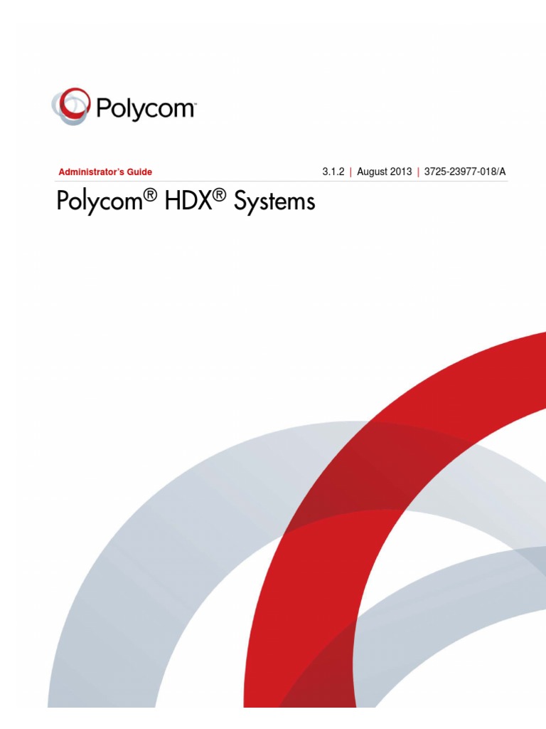 Administrator's Guide Polycom® HDX® Systems | PDF | Public Key Certificate | Videoconferencing