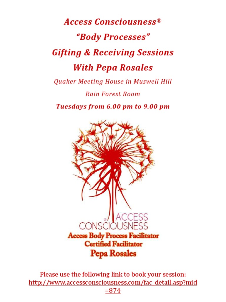 Gifting & Receiving Sessions Access Consciousness® "Body Processes" | PDF