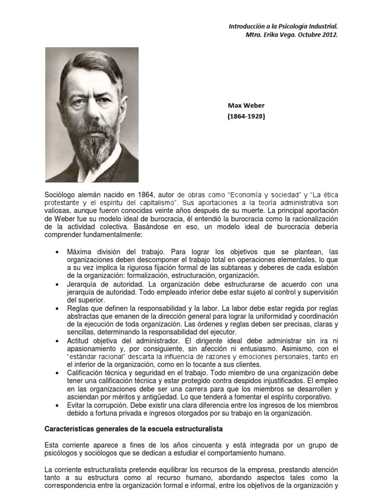 Max Weber | PDF | Burocracia | Max Weber