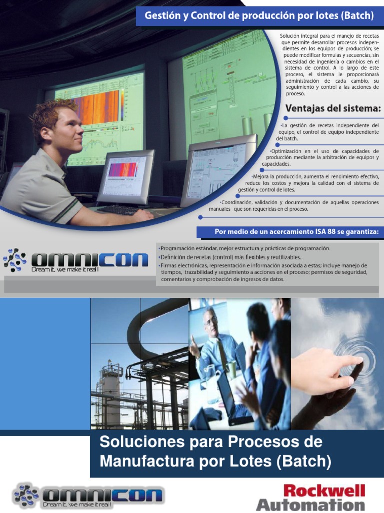 Gestión y control de producción por lotes (batch) en | PDF | Alimentos ...