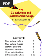 IV Solution Cheat Sheet | PDF | Saline (Medicine) | Chemical Substances